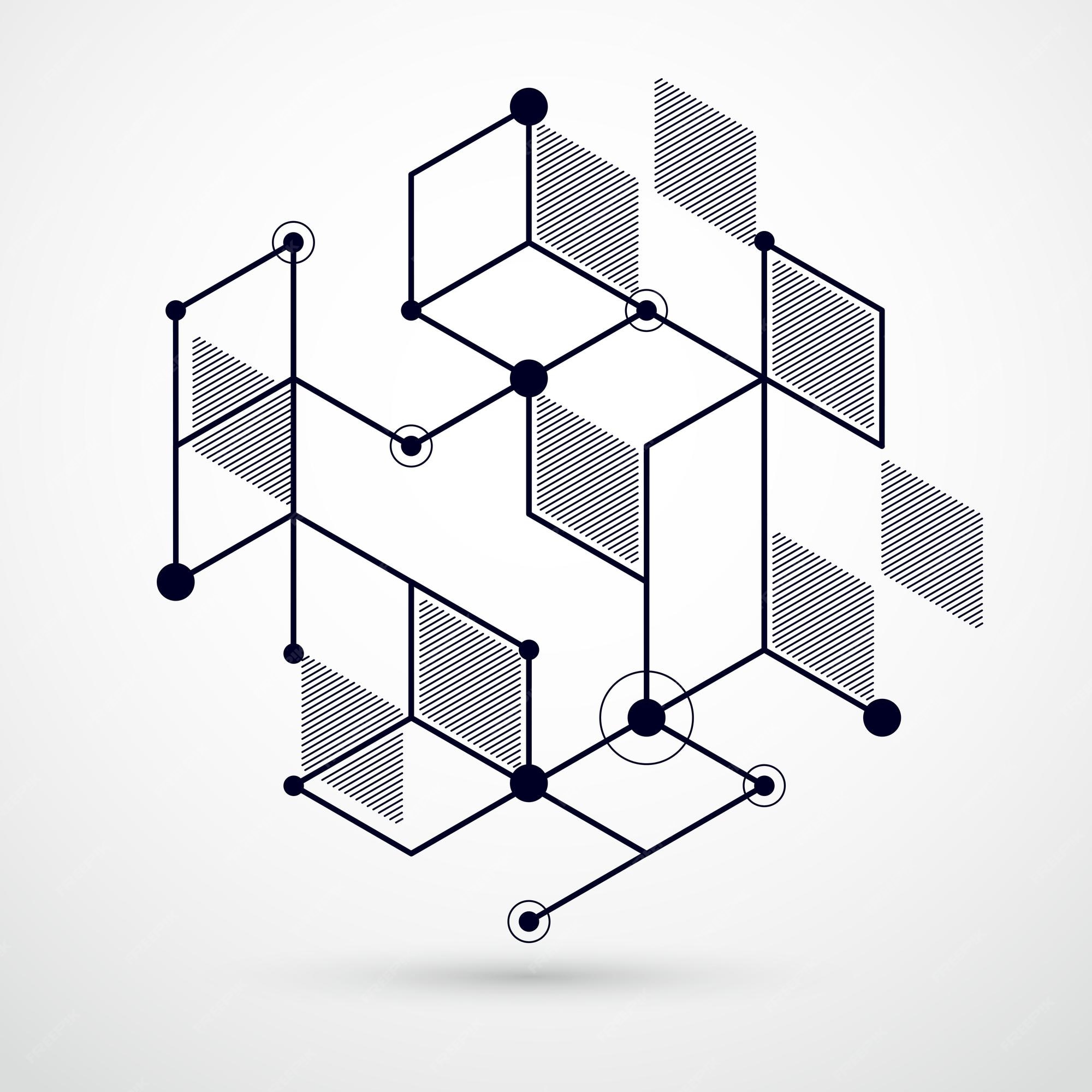 Premium Vector | Vector of abstract geometric 3d cube pattern and black ...