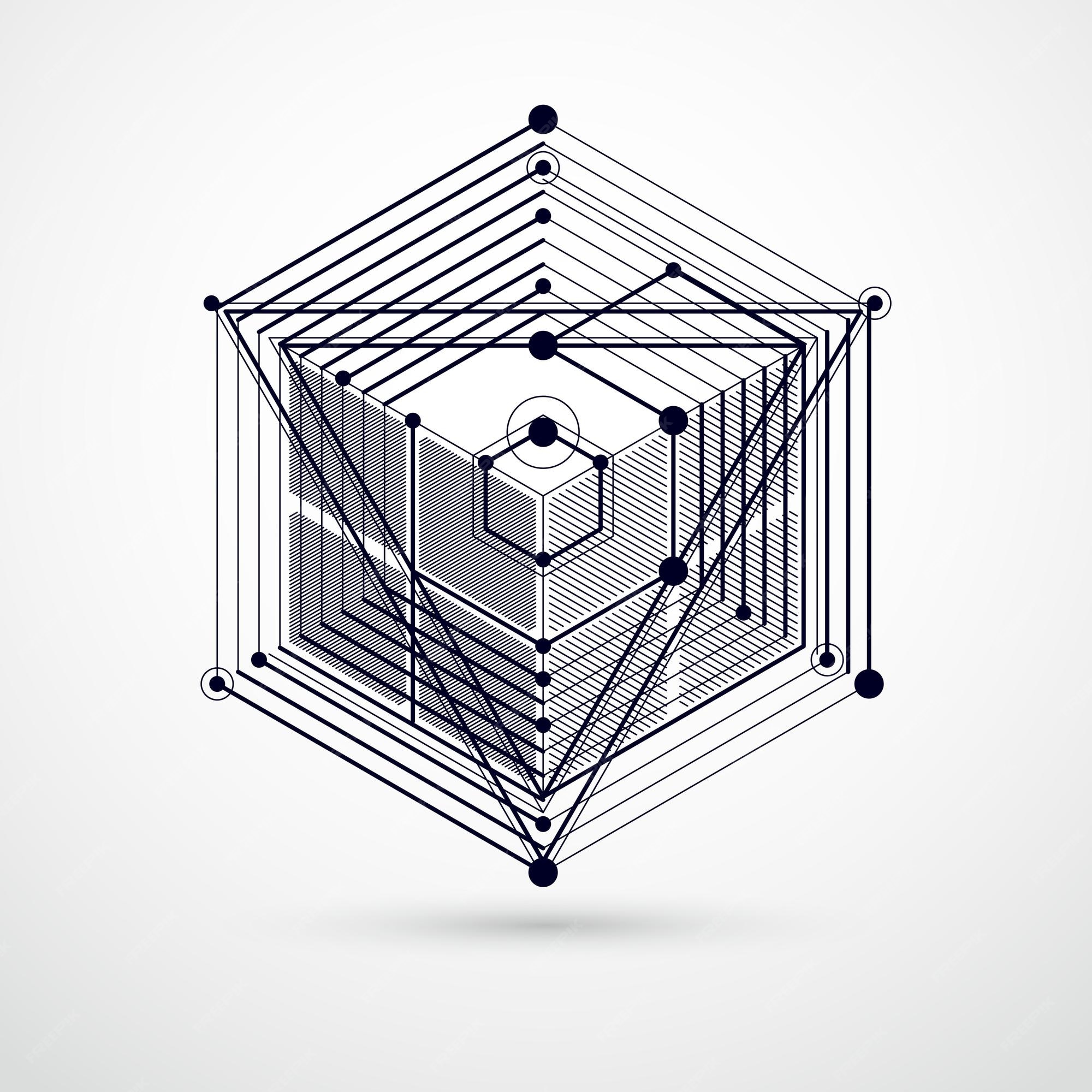Premium Vector | Vector of abstract geometric 3d cube pattern and black ...