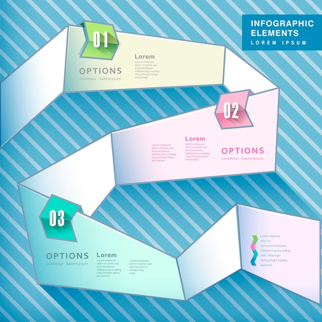 Premium Vector | Vector abstract origami flow chart infographic elements Premium Vector | Vector abstract origami flow chart infographic elements