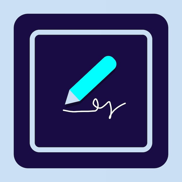 Premium Vector | Vector adobe fill and sign mobile application icon Premium Vector | Vector adobe fill and sign mobile application icon