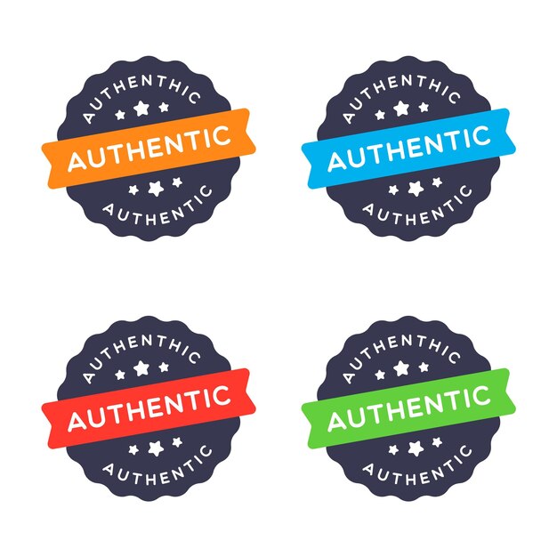 Premium Vector | Vector authentic star badge labels Premium Vector | Vector authentic star badge labels