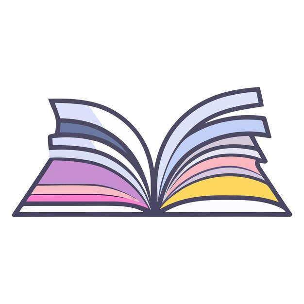 Premium Vector A Vector Based Icon Of An Open Book Featuring A Simple