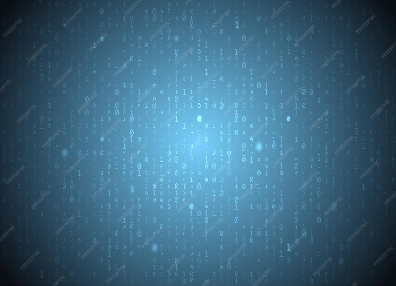 Premium Vector Vector Binary Code Blue Background Big Data And Programming Hacking Deep
