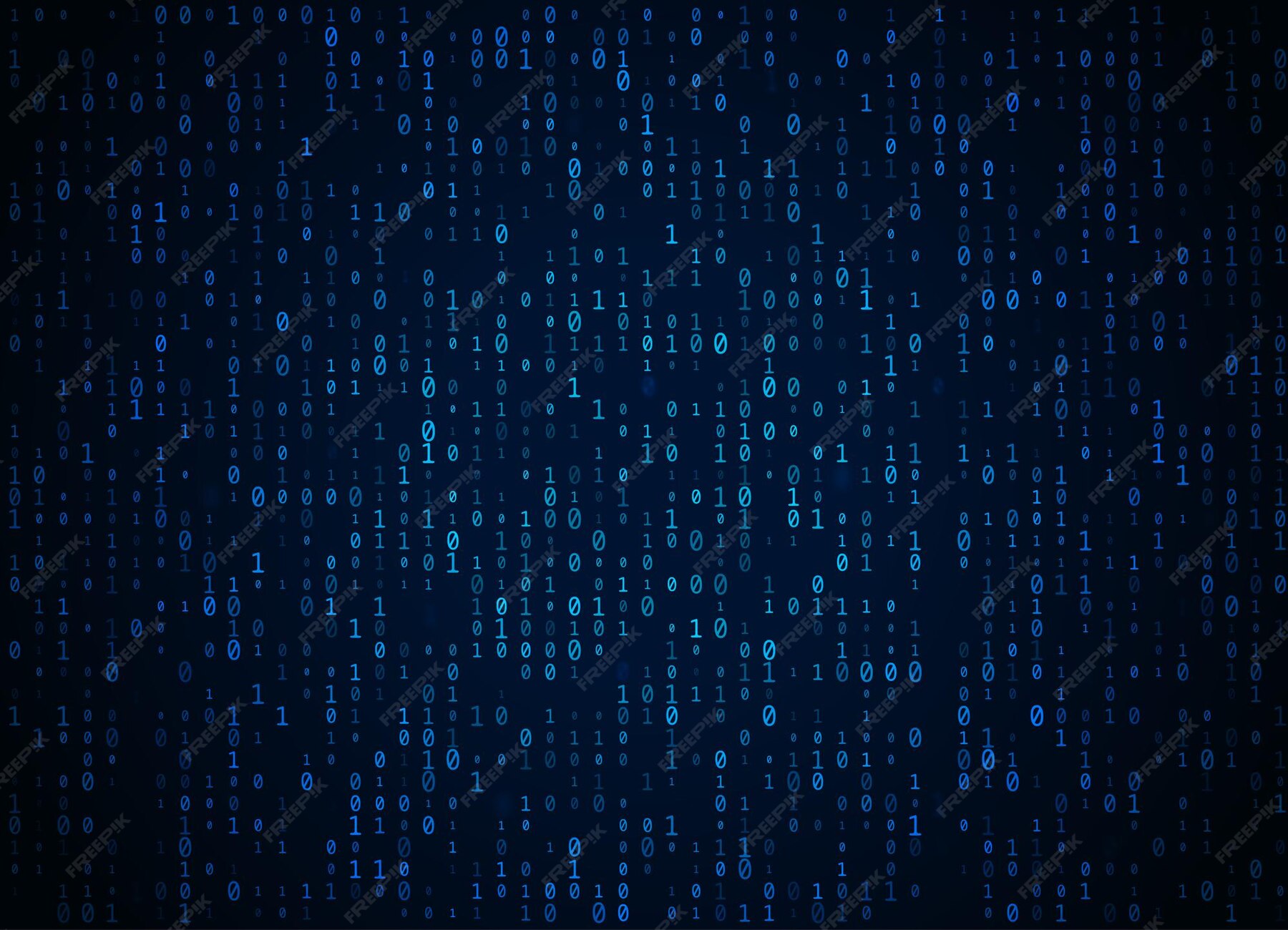 Premium Vector | Vector binary code dark blue background. Big data and programming hacking, deep ...