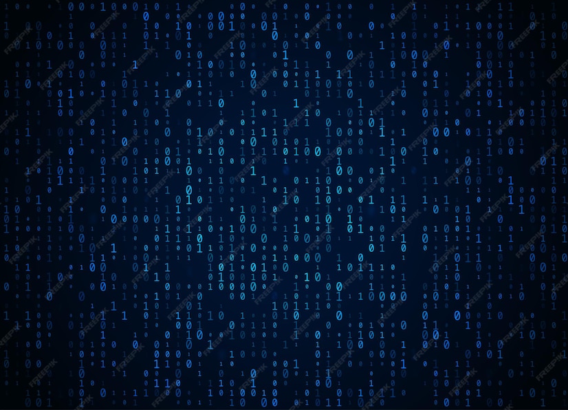 Premium Vector | Vector binary code dark blue background. Big data and ...