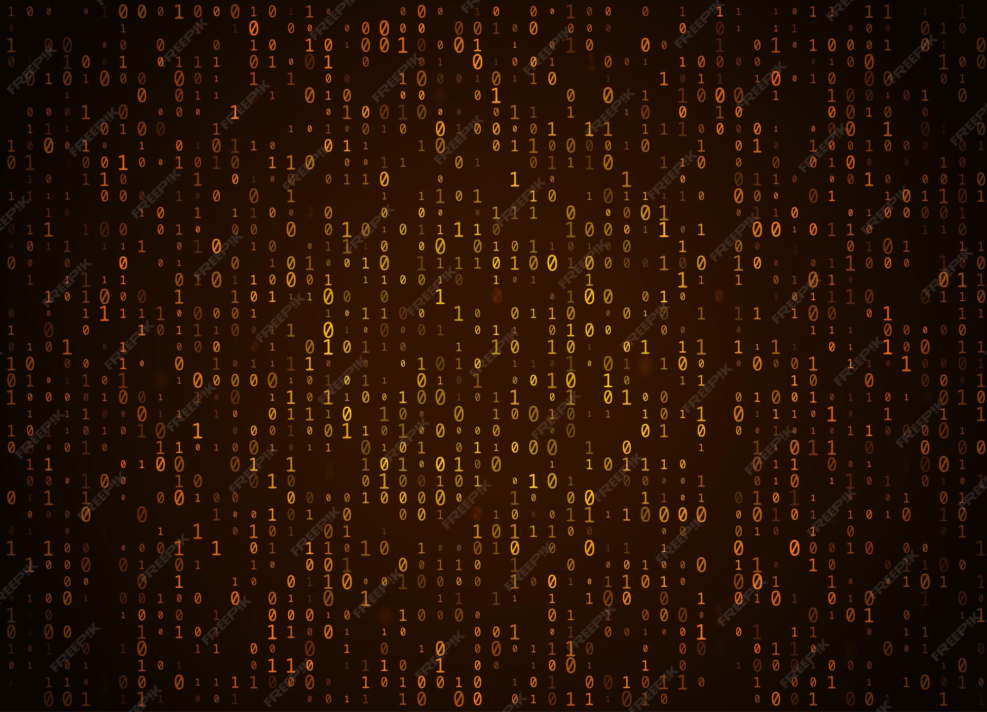 Premium Vector | Vector binary code golden background. big data and programming hacking, deep ...