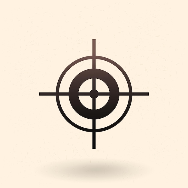 Premium Vector | Vector black target icon Premium Vector | Vector black target icon