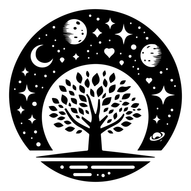 Premium Vector | Vector black tree of live icon on white Premium Vector | Vector black tree of live icon on white