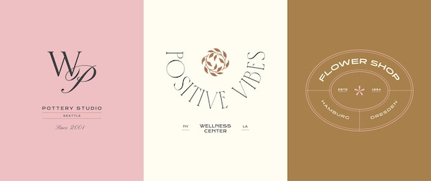 Premium Vector | Vector bohemian style logo template to create stunning ... Premium Vector | Vector bohemian style logo template to create stunning ...
