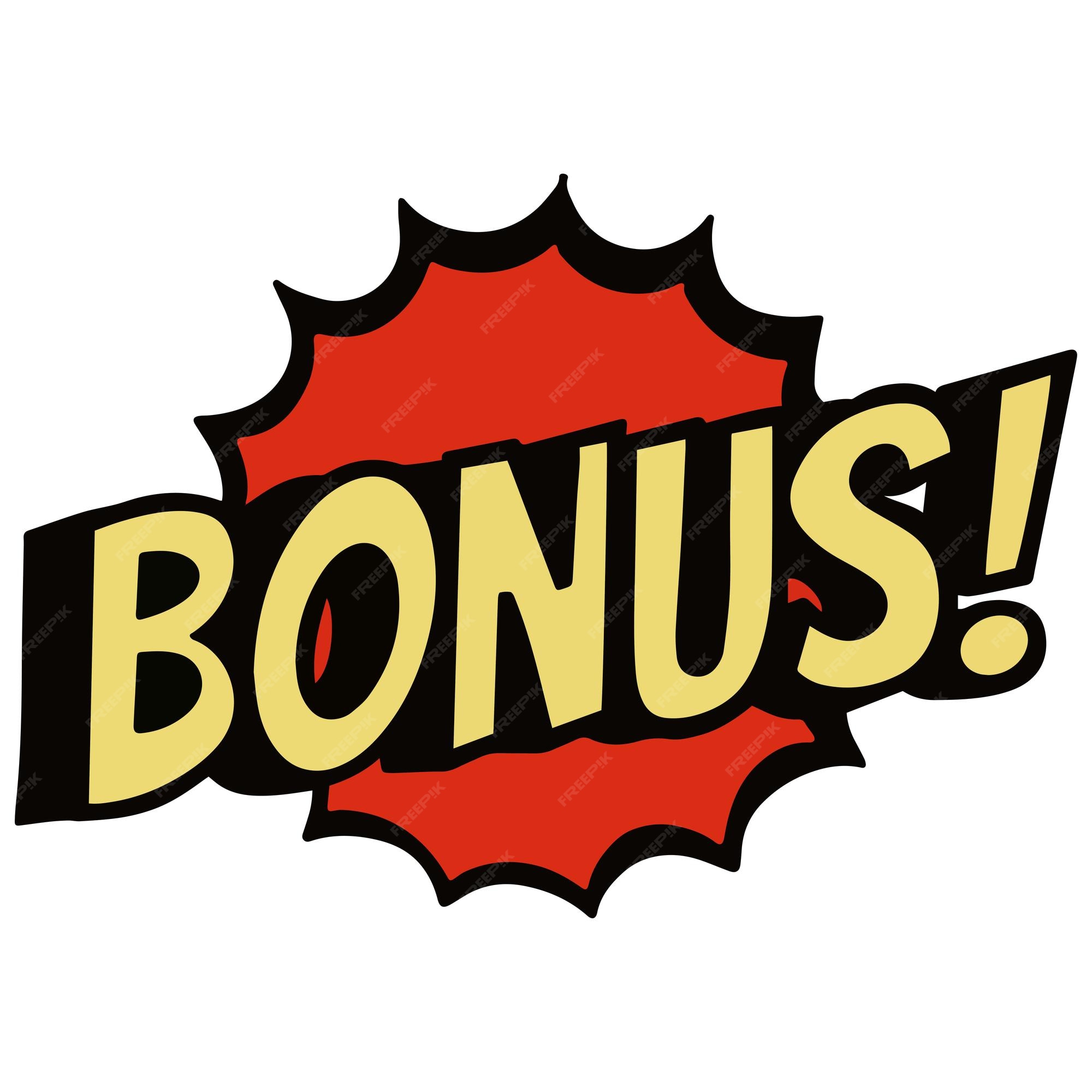 Premium Vector | Vector bonus cartoon icon badge illustration Premium Vector | Vector bonus cartoon icon badge illustration
