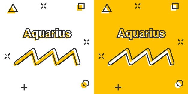 Premium Vector Vector Cartoon Aquarius Zodiac Icon In Comic Style