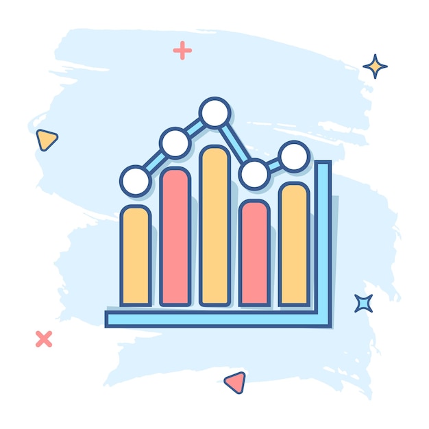Premium Vector | Vector cartoon business graph icon in comic style ... Premium Vector | Vector cartoon business graph icon in comic style ...