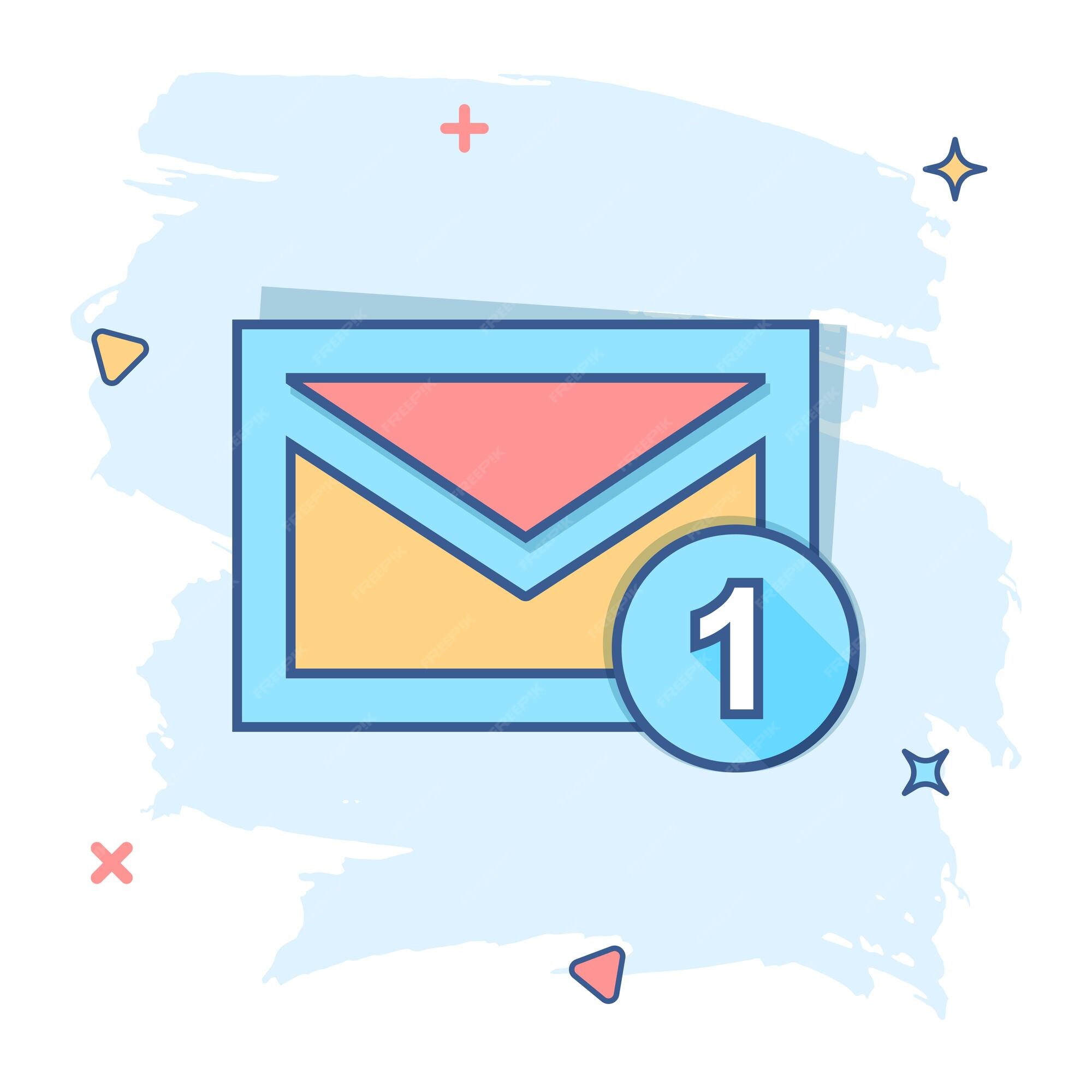 Premium Vector | Vector cartoon email envelope message icon in comic ... Premium Vector | Vector cartoon email envelope message icon in comic ...