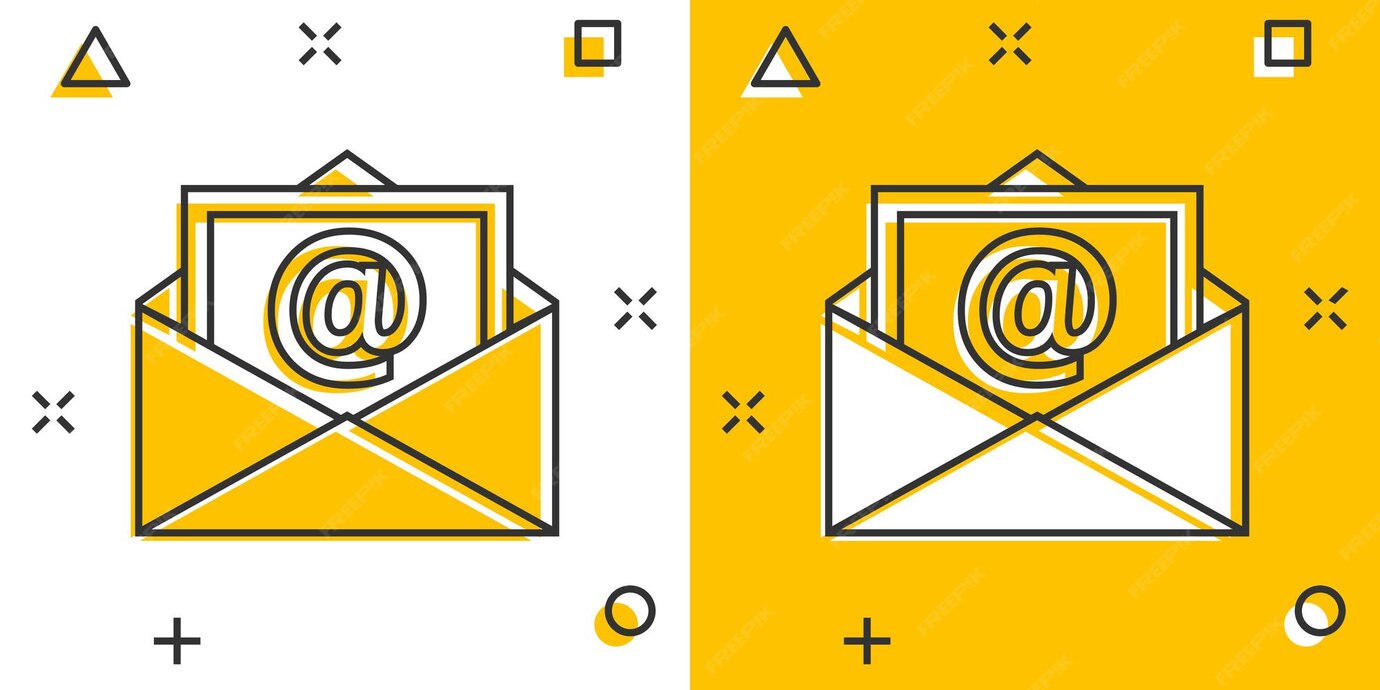 Premium Vector | Vector cartoon mail envelope icon in comic style email ... Premium Vector | Vector cartoon mail envelope icon in comic style email ...