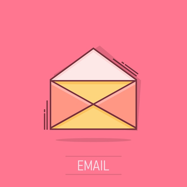 Premium Vector | Vector cartoon mail envelope icon in comic style Email ... Premium Vector | Vector cartoon mail envelope icon in comic style Email ...