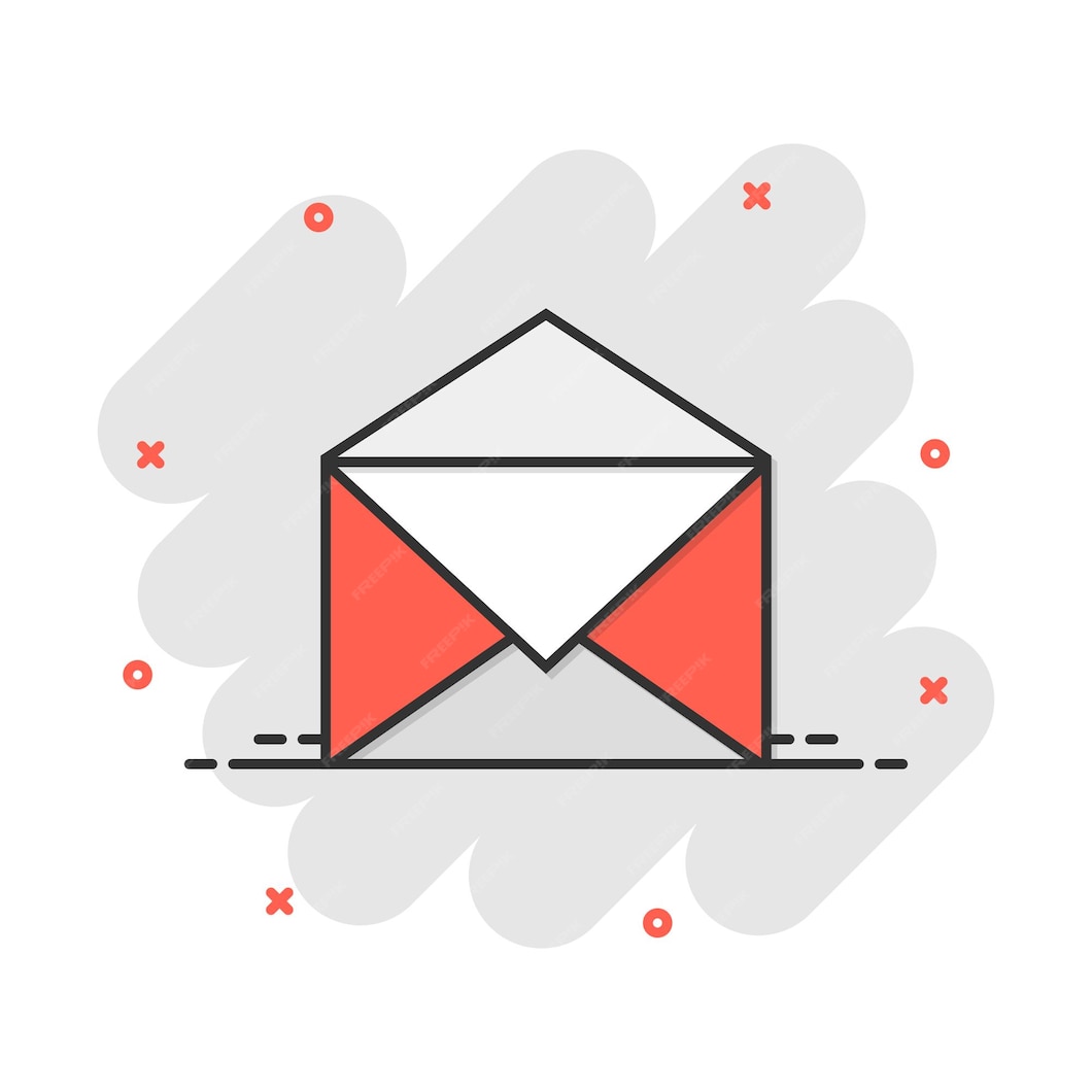 Premium Vector | Vector cartoon mail envelope icon in comic style Email ... Premium Vector | Vector cartoon mail envelope icon in comic style Email ...