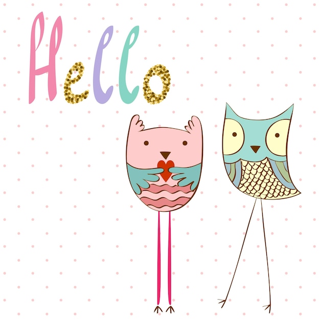 Premium Vector | Vector cartoon owls Premium Vector | Vector cartoon owls