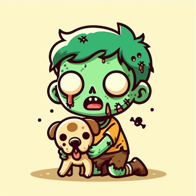 Premium Vector | Vector cartoon zombie illustration Premium Vector | Vector cartoon zombie illustration