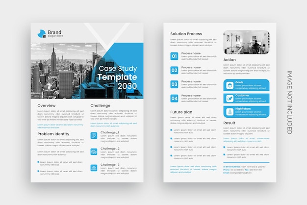 Premium Vector | Vector case study flyer template Premium Vector | Vector case study flyer template