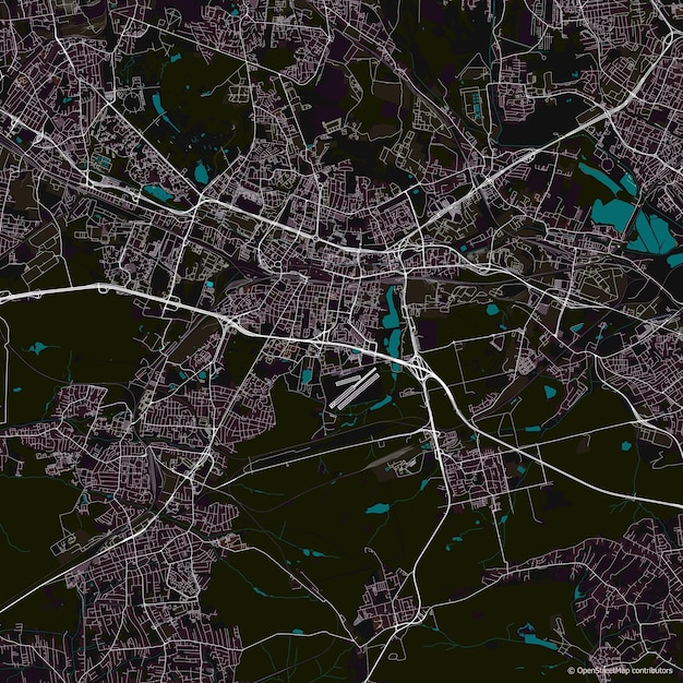 Premium Vector | Vector city map katowice poland Premium Vector | Vector city map katowice poland