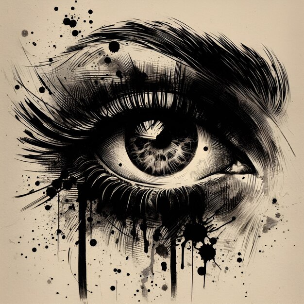Vector close up of an eye with a splash of paint logo | Premium AI ... Vector close up of an eye with a splash of paint logo | Premium AI ...