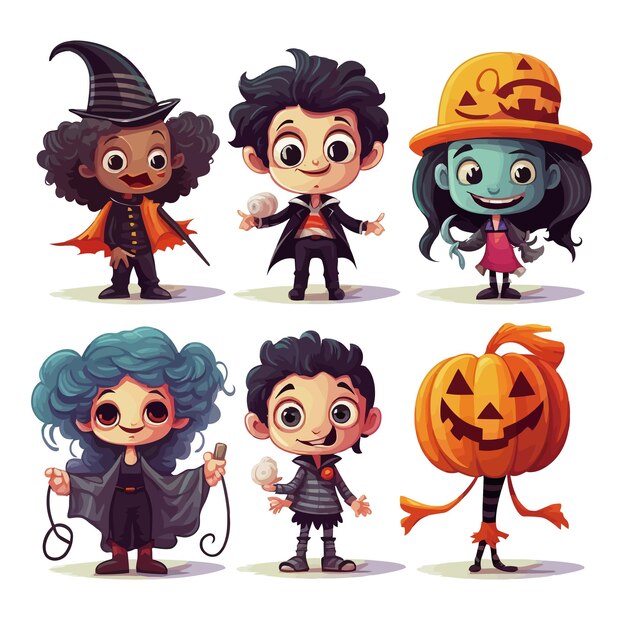 Vector collection set of halloween characters | Premium AI-generated vector Vector collection set of halloween characters | Premium AI-generated vector