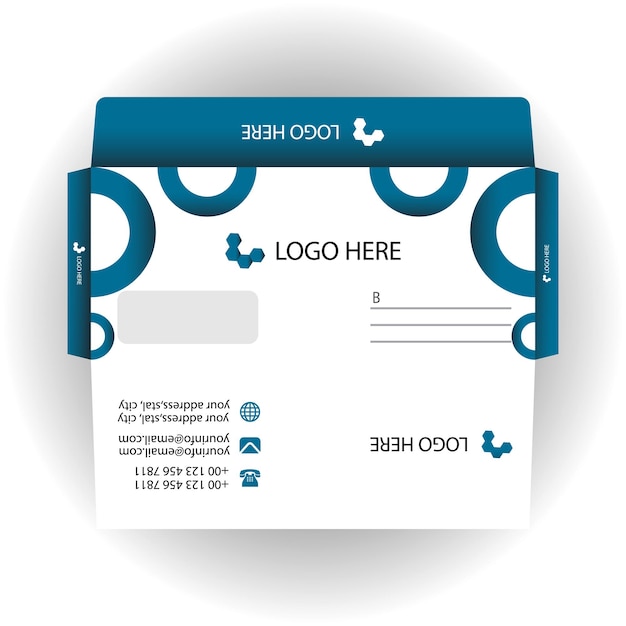 Premium Vector | Vector corporate envelope template or envelope design Premium Vector | Vector corporate envelope template or envelope design