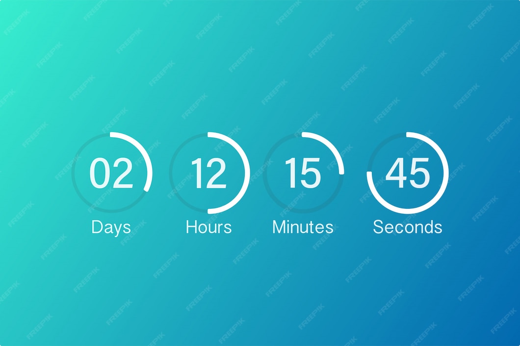 Premium Vector Vector Countdown Clock Counter Timer Ui App Digital