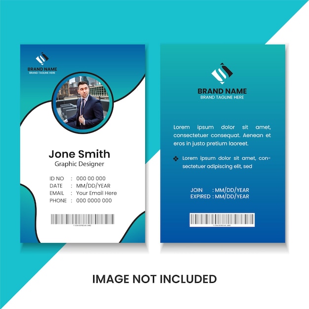 Premium Vector Vector Creative Modern Id Cards Design Template With Photo