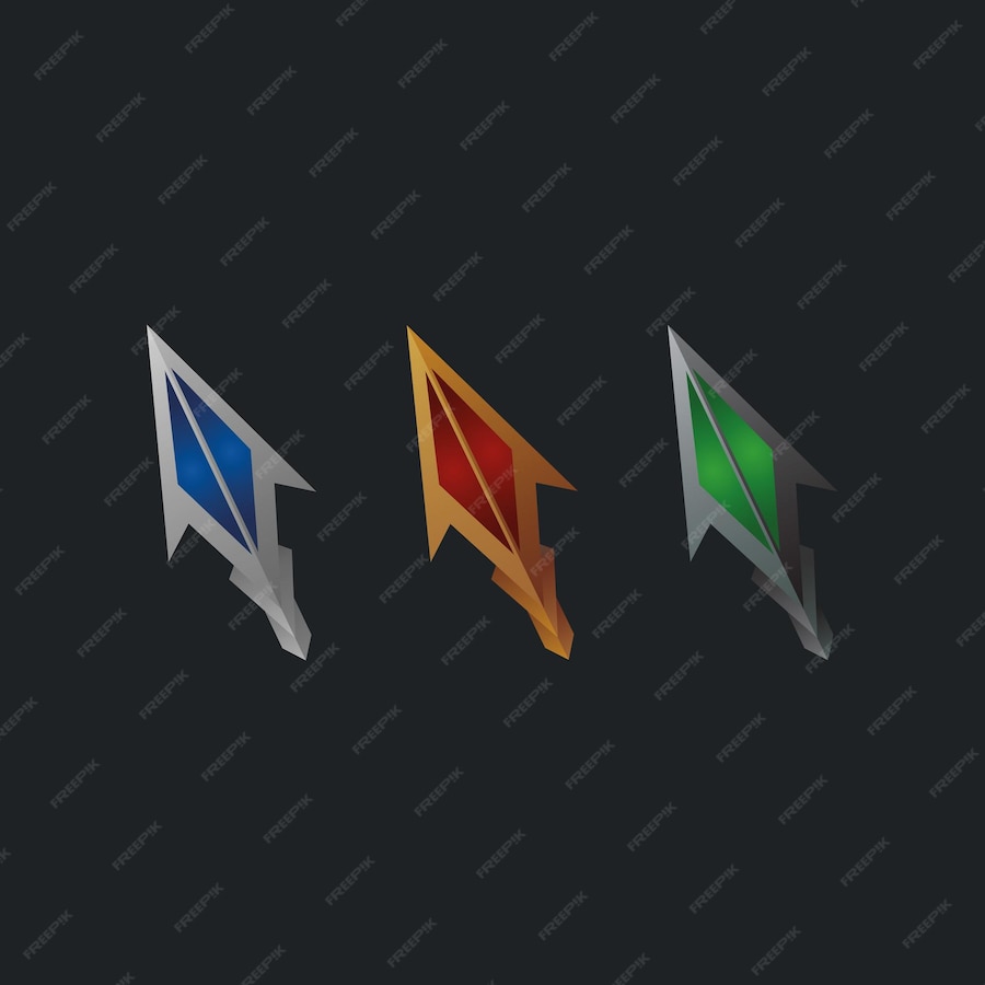 Premium Vector Vector Custom Gaming Mouse Cursor Pointer Ui Icon Set