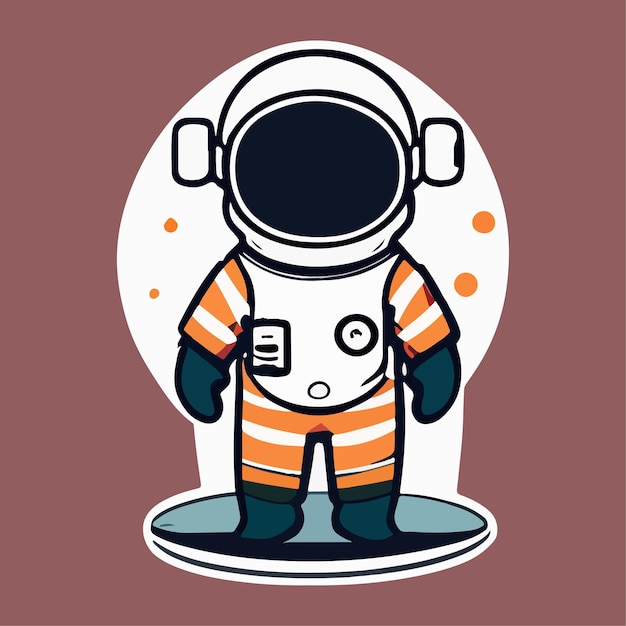 ロケット漫画ベクトル アイコン イラストで飛んでいるベクトルかわいい宇宙飛行士 プレミアムベクター