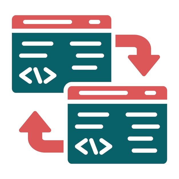 Premium Vector Vector Design Code Refactoring Icon Style