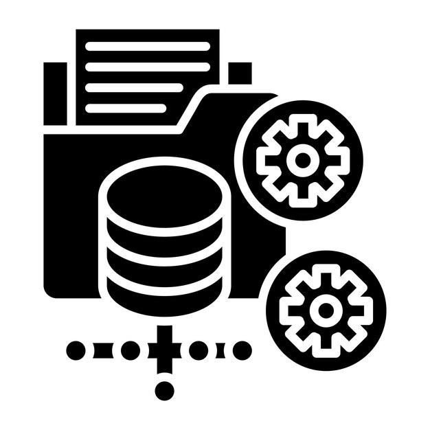 Premium Vector | Vector design data processor icon style Premium Vector | Vector design data processor icon style