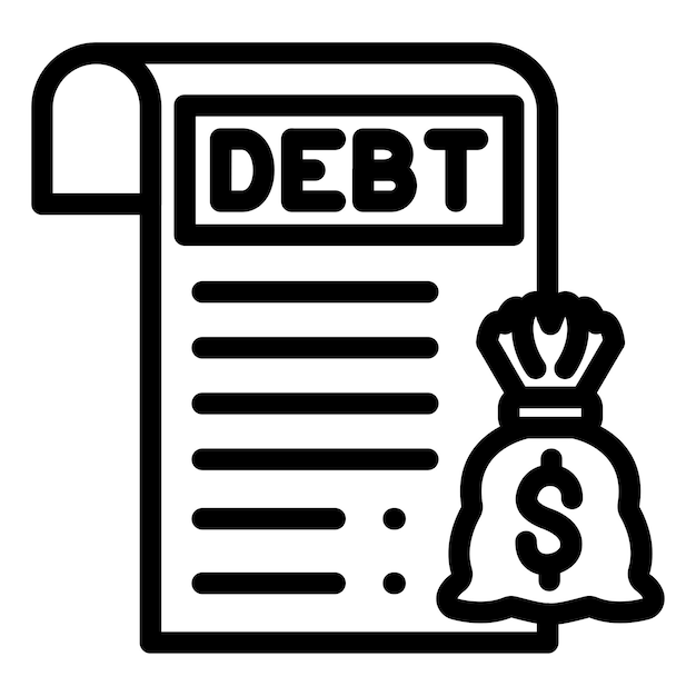 Premium Vector | Vector Design Debt Financing Icon Style Premium Vector | Vector Design Debt Financing Icon Style