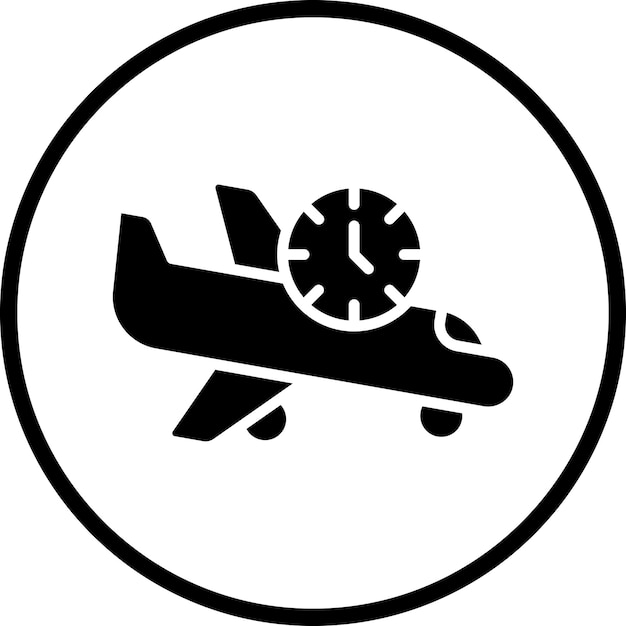 Premium Vector | Vector design delayed flight icon style Premium Vector | Vector design delayed flight icon style
