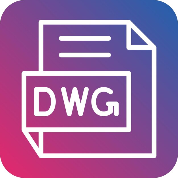 Premium Vector | Vector design dwg icon style Premium Vector | Vector design dwg icon style