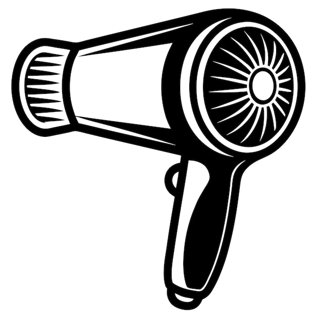 Vector Design Hair Dryer Silhouette For Beauty And Salon Themes