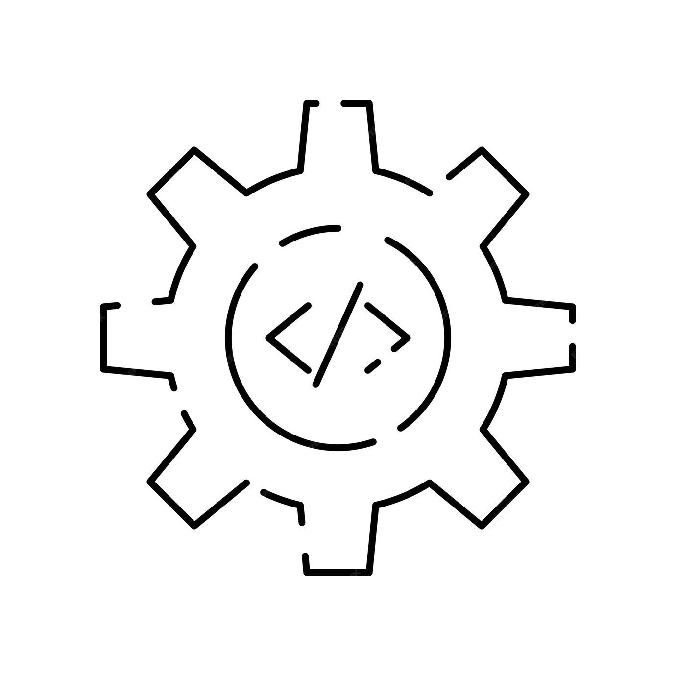 ベクトル Devops アイコン 編集可能なストローク ソフトウェア開発と It 運用記号 テスト リリース モニター 運用 展開計画 コード