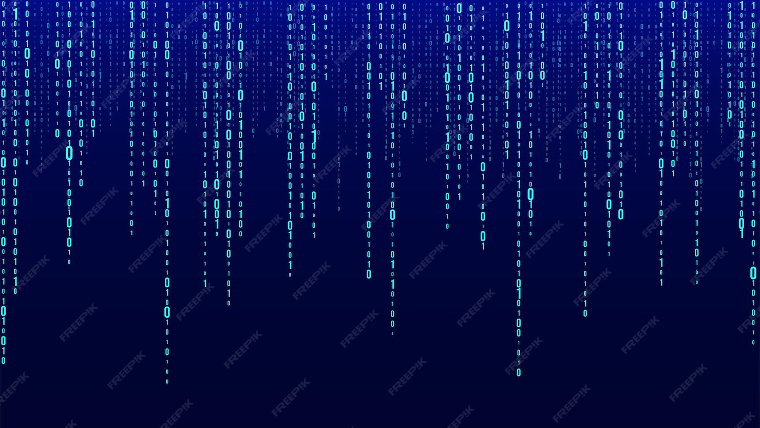 Premium Vector | Vector digital blue background of streaming binary code Matrix background with ...