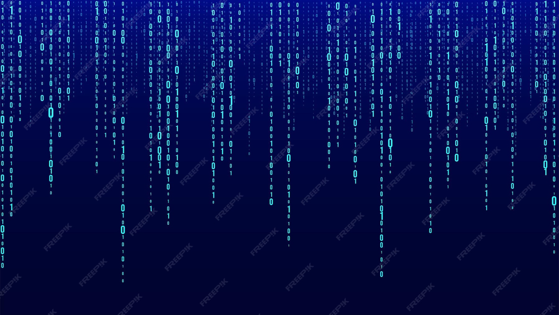 Premium Vector | Vector digital blue background of streaming binary code Matrix background with ...