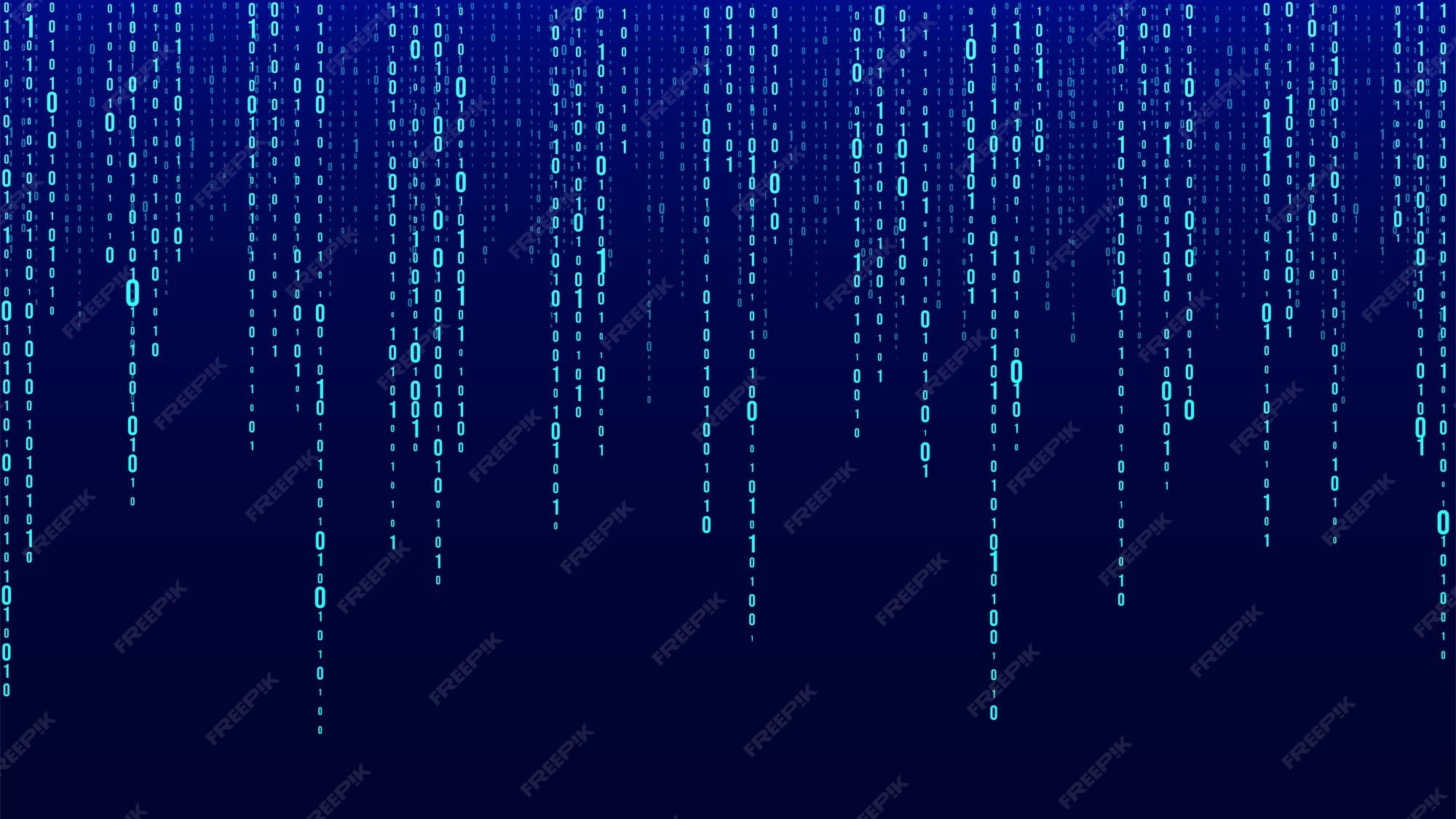 Premium Vector | Vector digital blue background of streaming binary code Matrix background with ...