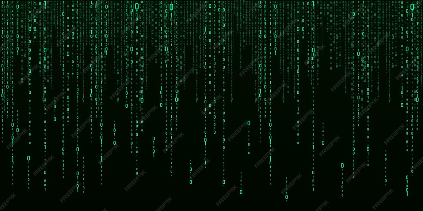 Premium Vector Vector Digital Green Background Of Streaming Binary Code Matrix Background With 
