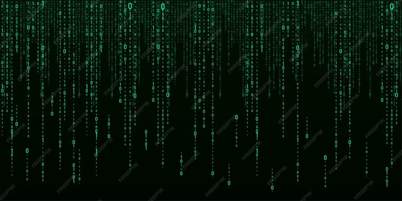 Premium Vector | Vector digital green background of streaming binary code matrix background with ...