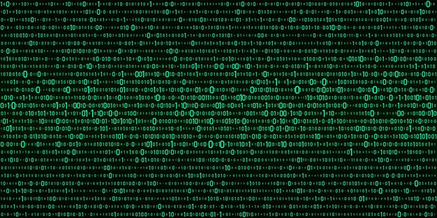 Premium Vector | Streaming binary code cyber pattern with numbers