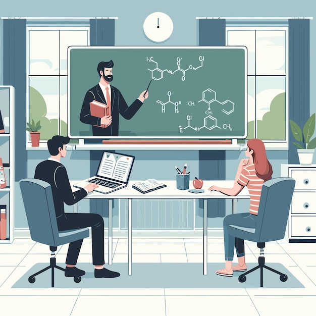 Premium Vector | Vector elearning illustration Premium Vector | Vector elearning illustration