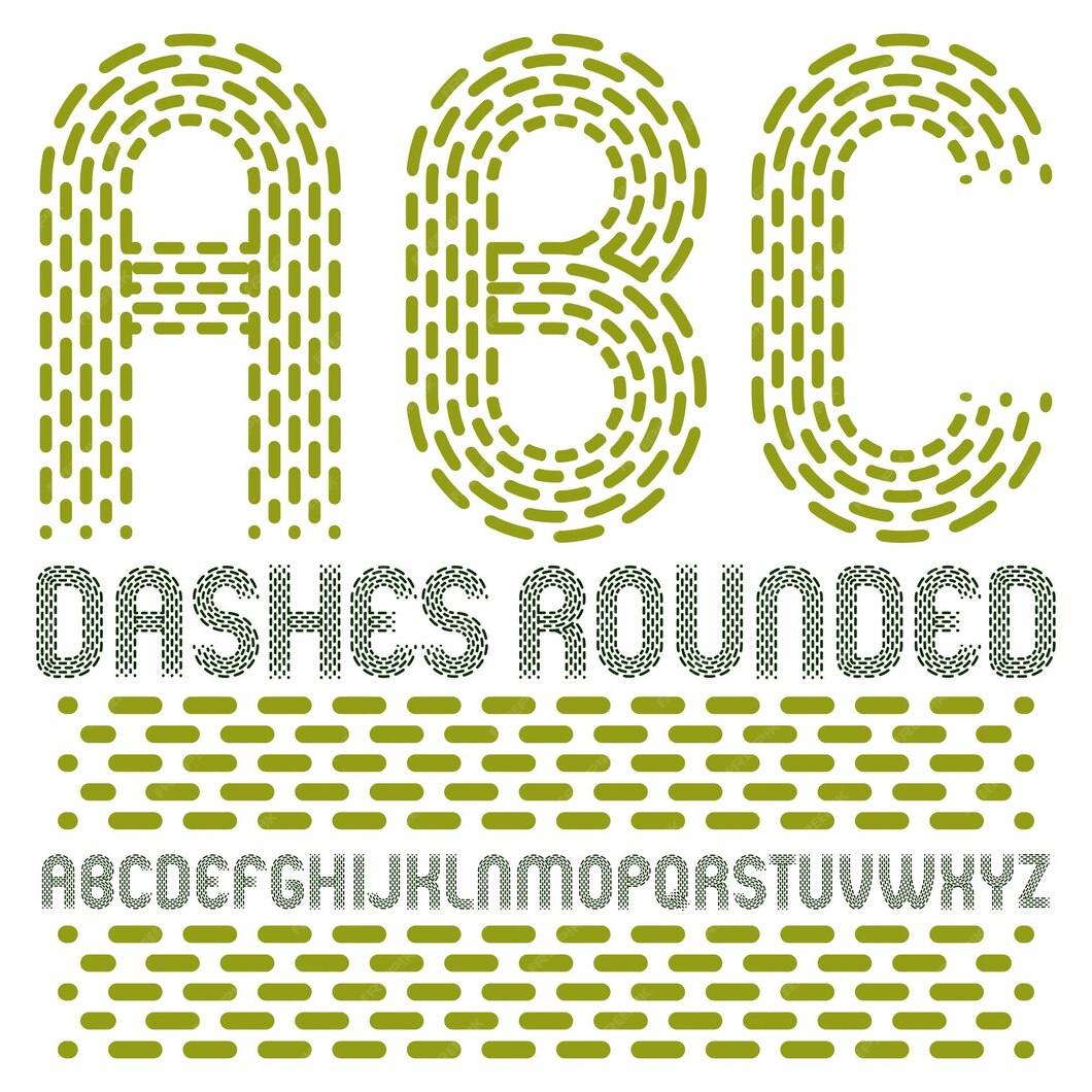 Premium Vector | Vector elegant upper case English alphabet letters, abc collection. Rounded ...