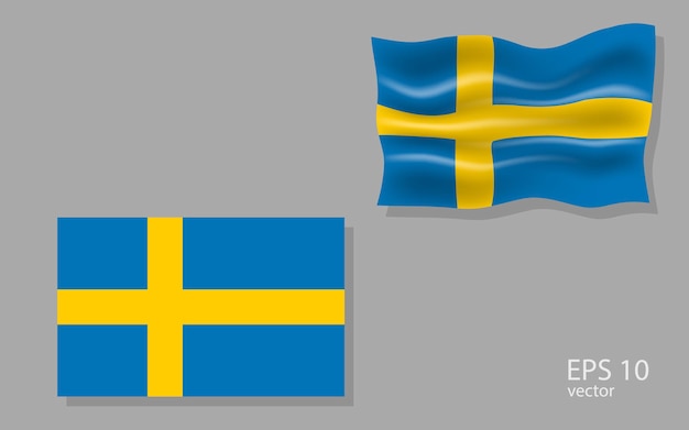 Premium Vector | Vector flag of Sweden illustration Premium Vector | Vector flag of Sweden illustration