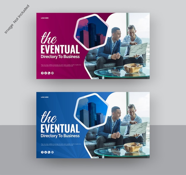 Premium Vector | Vector flat abstract business youtube thumbnail Premium Vector | Vector flat abstract business youtube thumbnail