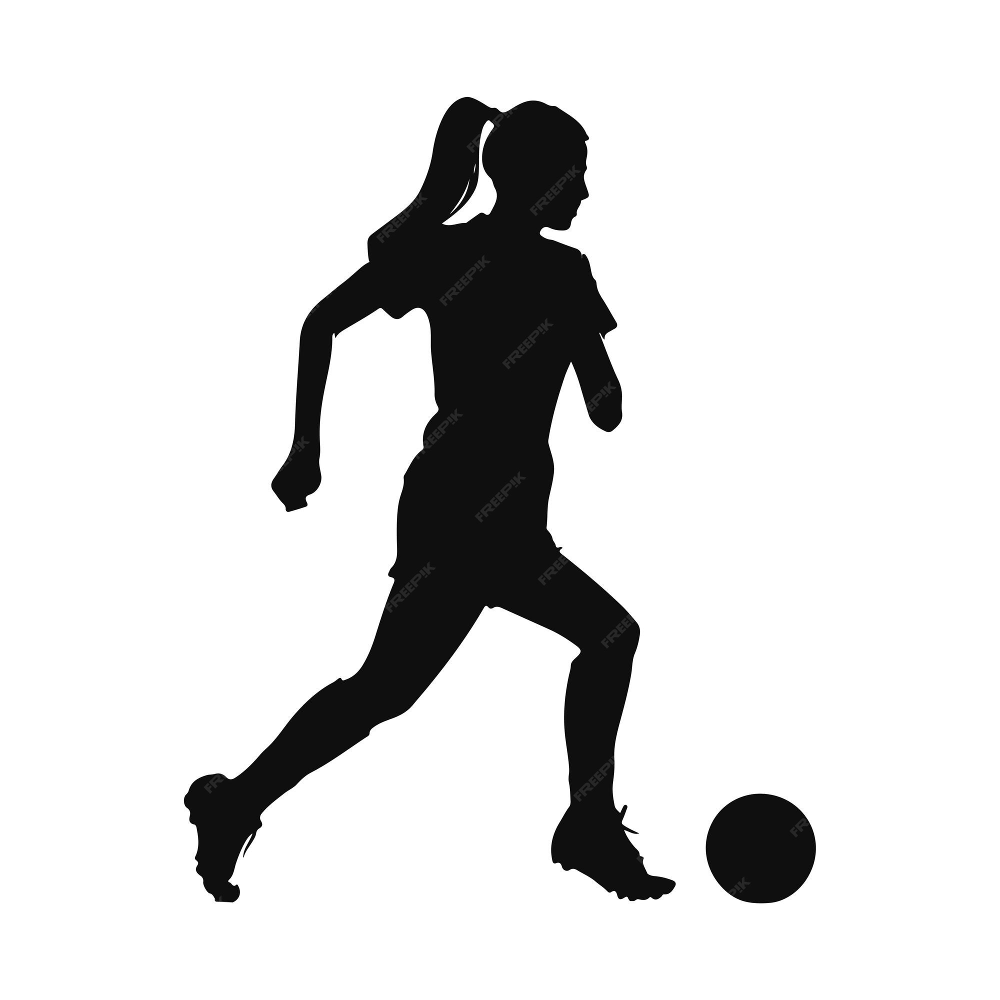 Premium Vector Vector Football Soccer Player Woman In Action With