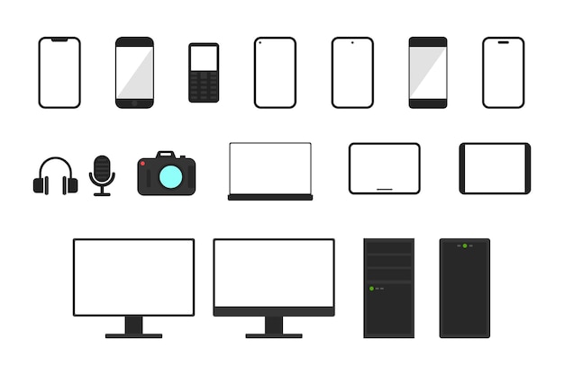 Premium Vector | Vector gadgets icon set Premium Vector | Vector gadgets icon set